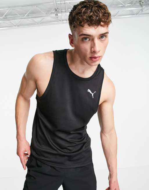 Puma Running Favourite singlet top in black | ASOS