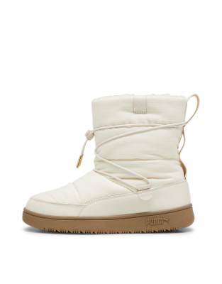 Puma Snowbae boots in alpine snow-granola-chocolate | ASOS
