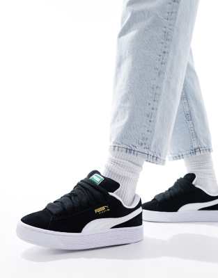 PUMA Suede - XL - Sorte og hvide sneakers | ASOS