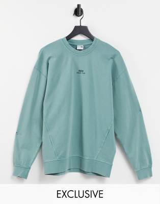 Puma sweatshirt in washed green | ASOS