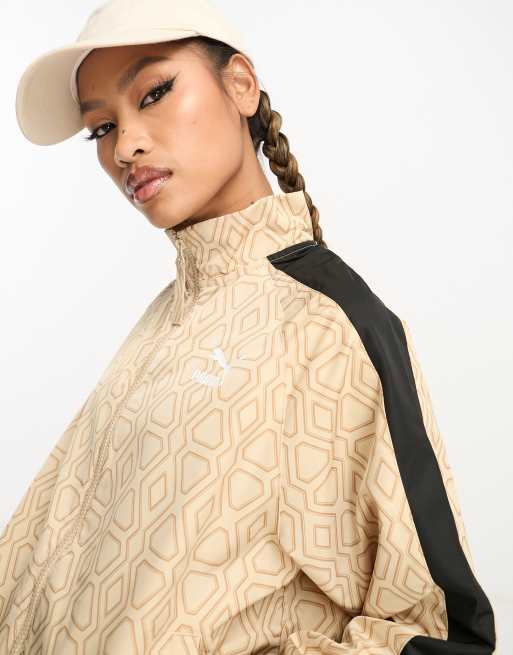 Puma T7 TREND 7ETTER woven jacket in beige | ASOS