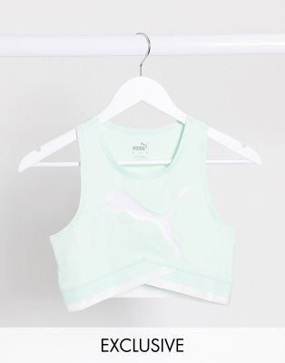 Puma Training Exclusive to ASOS active essentials crop top in turquoise ...