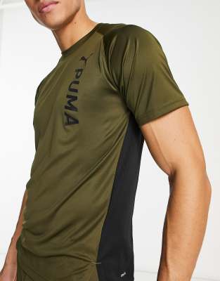 Puma Training short sleeve top in green | ASOS