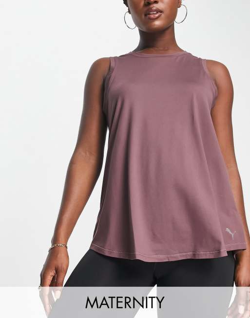 Puma Yoga Maternity Studio relaxed vest top in mauve | ASOS