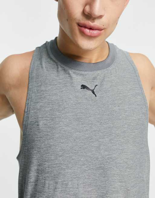 Puma Yoga Studio singlet top in grey heather | ASOS