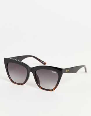 Quay cat eye sunglasses in black | ASOS