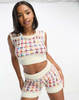 Raga - Gina - Crop top d'ensemble en maille | ASOS