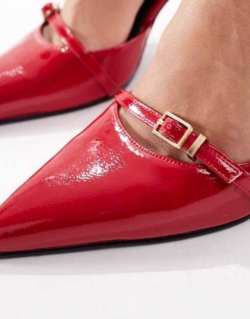 RAID Neim block heeled shoes in cherry | ASOS