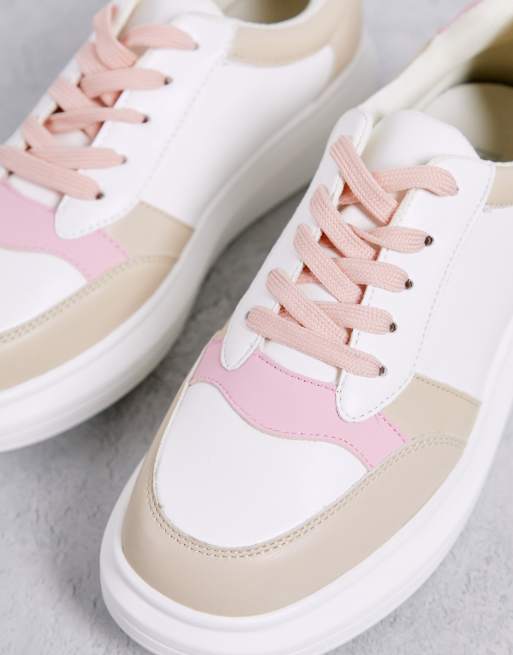 RAID Willow flatform sneakers in beige | ASOS