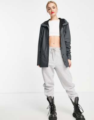 Rains 12010 waterproof short jacket in slate | ASOS