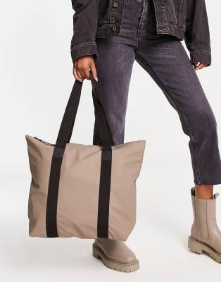 Rains 12250 Rush tote bag in taupe | ASOS