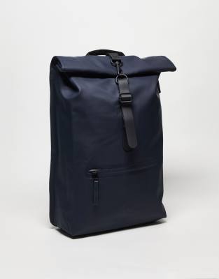 Rains 1316 rolltop backpack in navy | ASOS