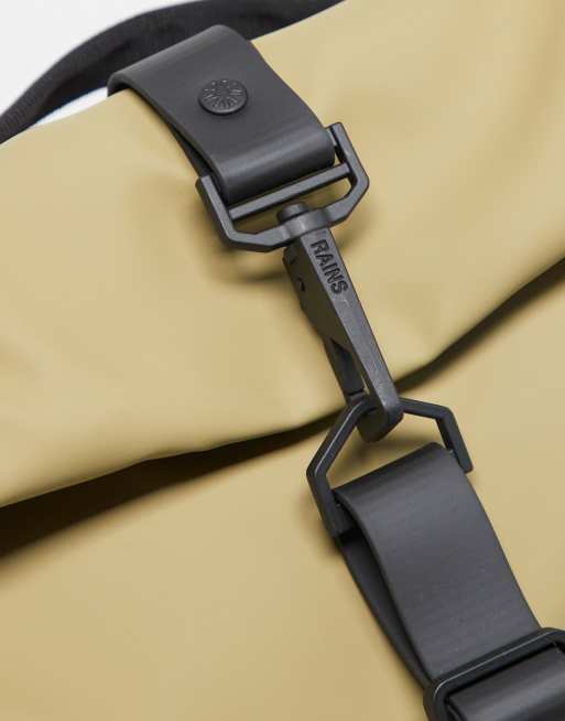 Rains 13320 waterproof rolltop backpack in khaki | ASOS
