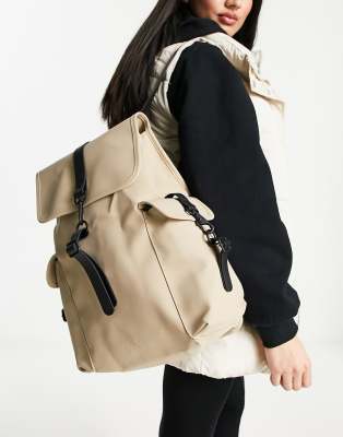 Rains 13630 waterproof cargo rucksack in sand | ASOS