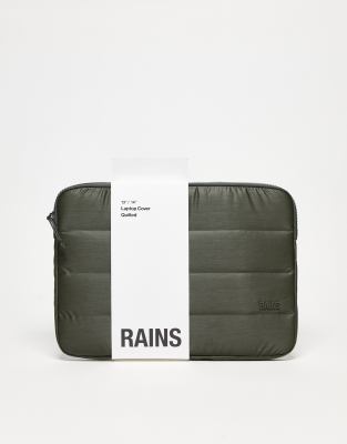 Rains - Bator - Sacoche pour ordinateur portable 13/14 pouces - Vert | ASOS