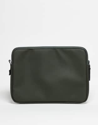 Rains Trail Laptop Case 13"/14" in green | ASOS