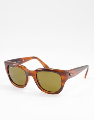 Ray-Ban 0RB4178 oversized sunglasses in brown | ASOS