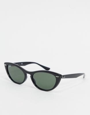 Ray-Ban – Czarne okulary przeciwsłoneczne typu kocie oczy ORB4314N | ASOS