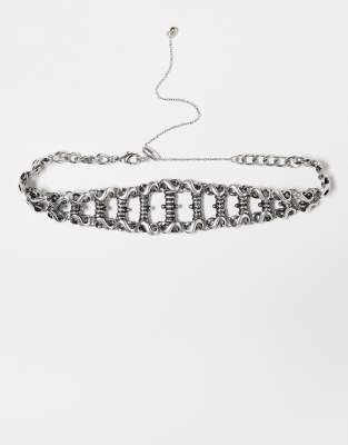Reclaimed Vintage – Auffälliger Unisex-Choker in Silber | ASOS