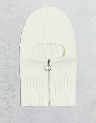 Reclaimed Vintage - Cagoule style balaclava unisexe - Blanc | ASOS