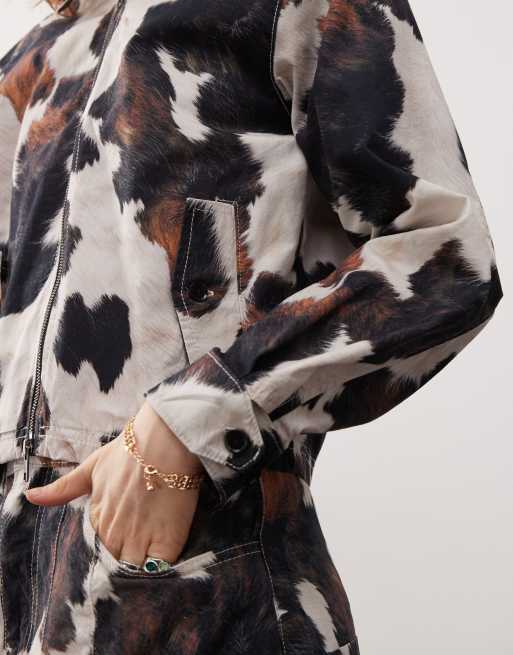 cow skin pattern jacket