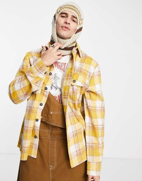 Men's Shackets | Checked Flannel & Fleece Overshirts | ASOS