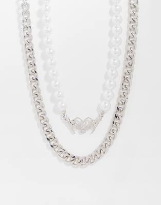 Reclaimed Vintage Inspired - Collier multi-rangs unisexe à pendentif ...