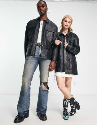 Reclaimed Vintage inspired unisex limited edition leather shirt in ...