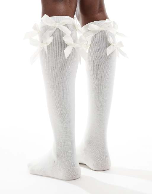 long socks with bow