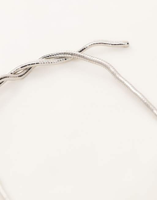 Reclaimed Vintage malleable multi way necklace in silver | ASOS