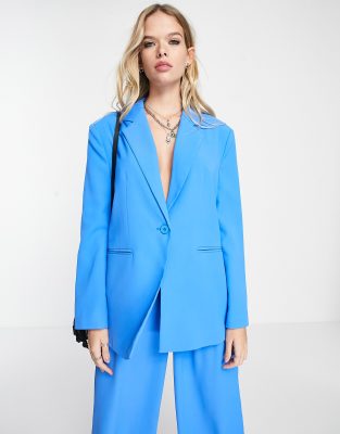 Reclaimed Vintage oversized blazer in bright blue - part of a set | ASOS