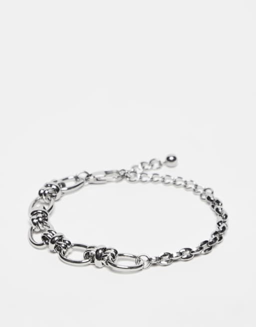 Reclaimed Vintage unisex grunge mash up bracelet in stainless steel | ASOS