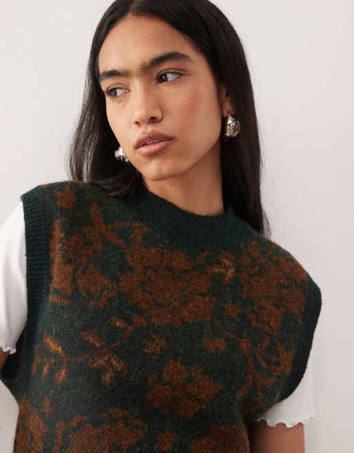 Reclaimed Vintage unisex knit tank with carpet tapestry print in forest ...