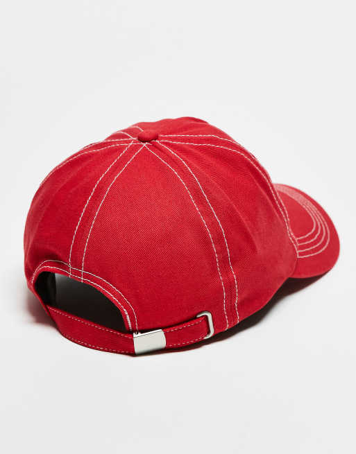 Reclaimed Vintage unisex logo cap in red | ASOS