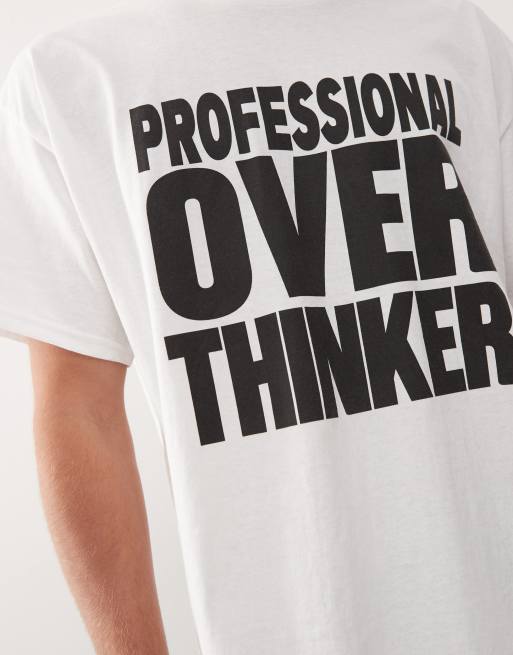 Reclaimed Vintage unisex professional over thinker graphic t-shirt in ...