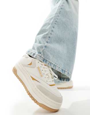 Reebok Club C Extra sneaker in chalk & brown | ASOS