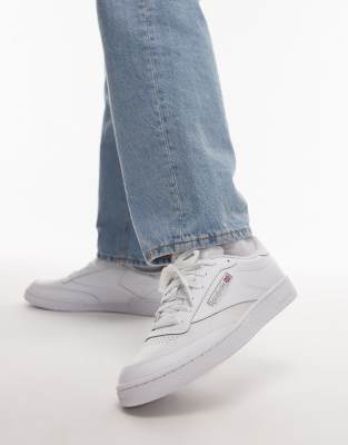 Reebok Club C sneakers in off white and grey | ASOS