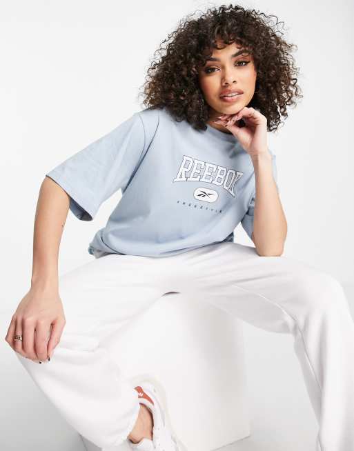 Reebok oversized t-shirt in light blue | ASOS
