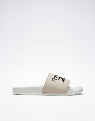 Reebok slides in white and neutral | ASOS