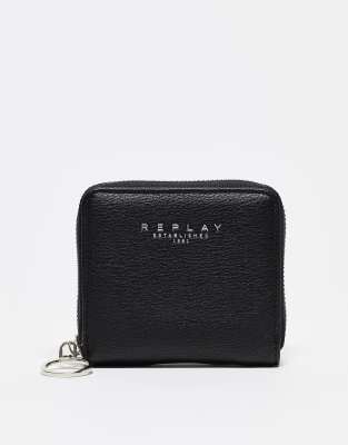 Replay logo purse in black | ASOS