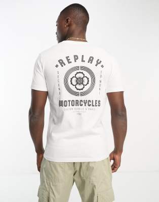 Replay logo t-shirt in white | ASOS