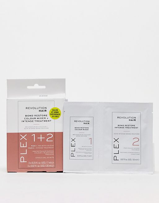 Revolution Haircare Plex 1+2 Bond Restore Colour Kit 3pk | ASOS Revolution Haircare Plex 1+2 Bond Restore Colour Kit 3pk | ASOS