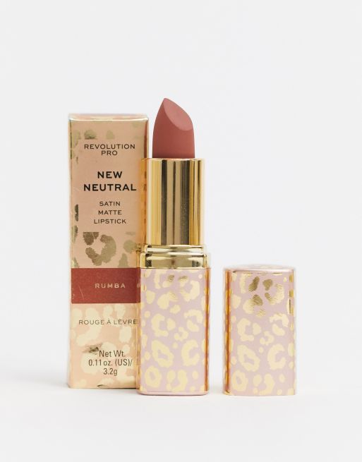 Revolution Pro New Neutrals Blushed Satin Matte Lipstick - Rumba | ASOS