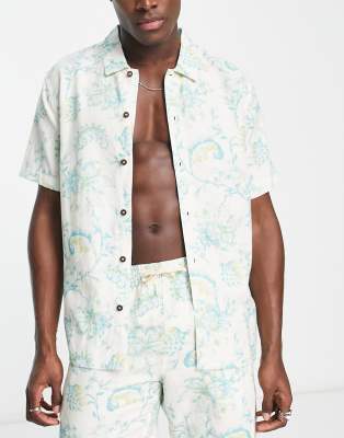 Rhythm Cairo paisley beach shirt co-ord in blue | ASOS