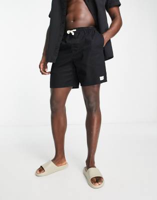 Rhythm classic linen beach short in black | ASOS