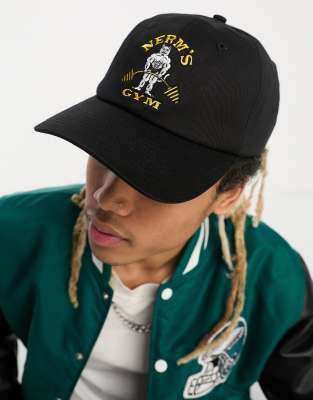 RIP N DIP – Nerms – Strapback-Sportkappe in Schwarz mit 6-Bahnen-Design ...