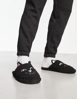 RIPNDIP jerm face slippers in black | ASOS