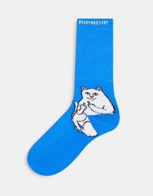 RIPNDIP Lord Nermal socks in blue | ASOS