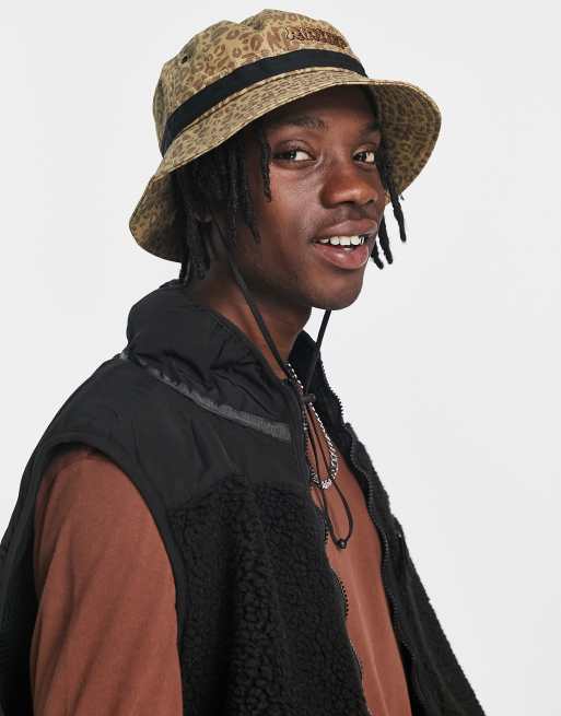 RIPNDIP spotted safari bucket hat in beige with all-over leopard print ...