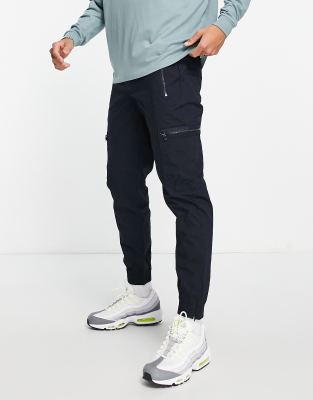 River Island cargo pants in navy | ASOS